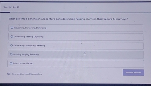 Solved Question 1 ﻿of 15What are three dimensions Accenture | Chegg.com