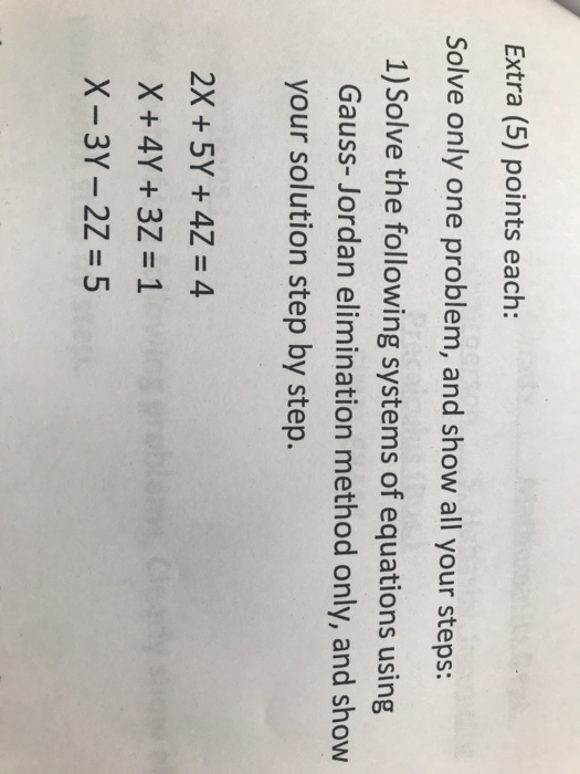 Solved Extra (5) points each: Solve only one problem, and | Chegg.com