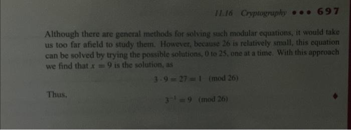 Solved The number 3 has a reciprocal modulo 26 because 3 and | Chegg.com
