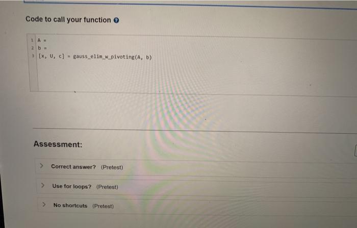Solved My So Gauss elimination with partial pivoting Write a | Chegg.com