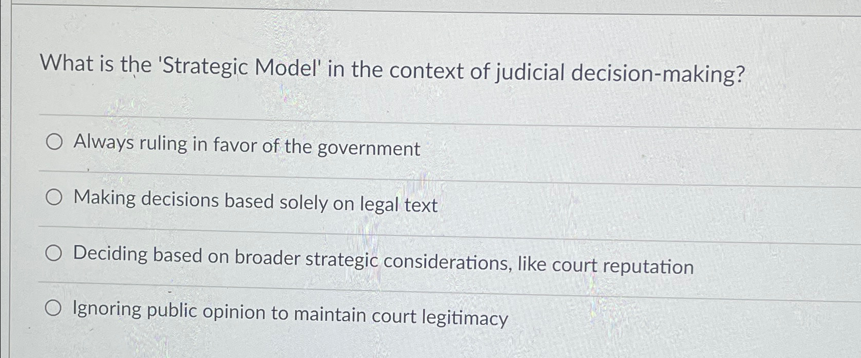 Solved What is the 'Strategic Model' in the context of | Chegg.com