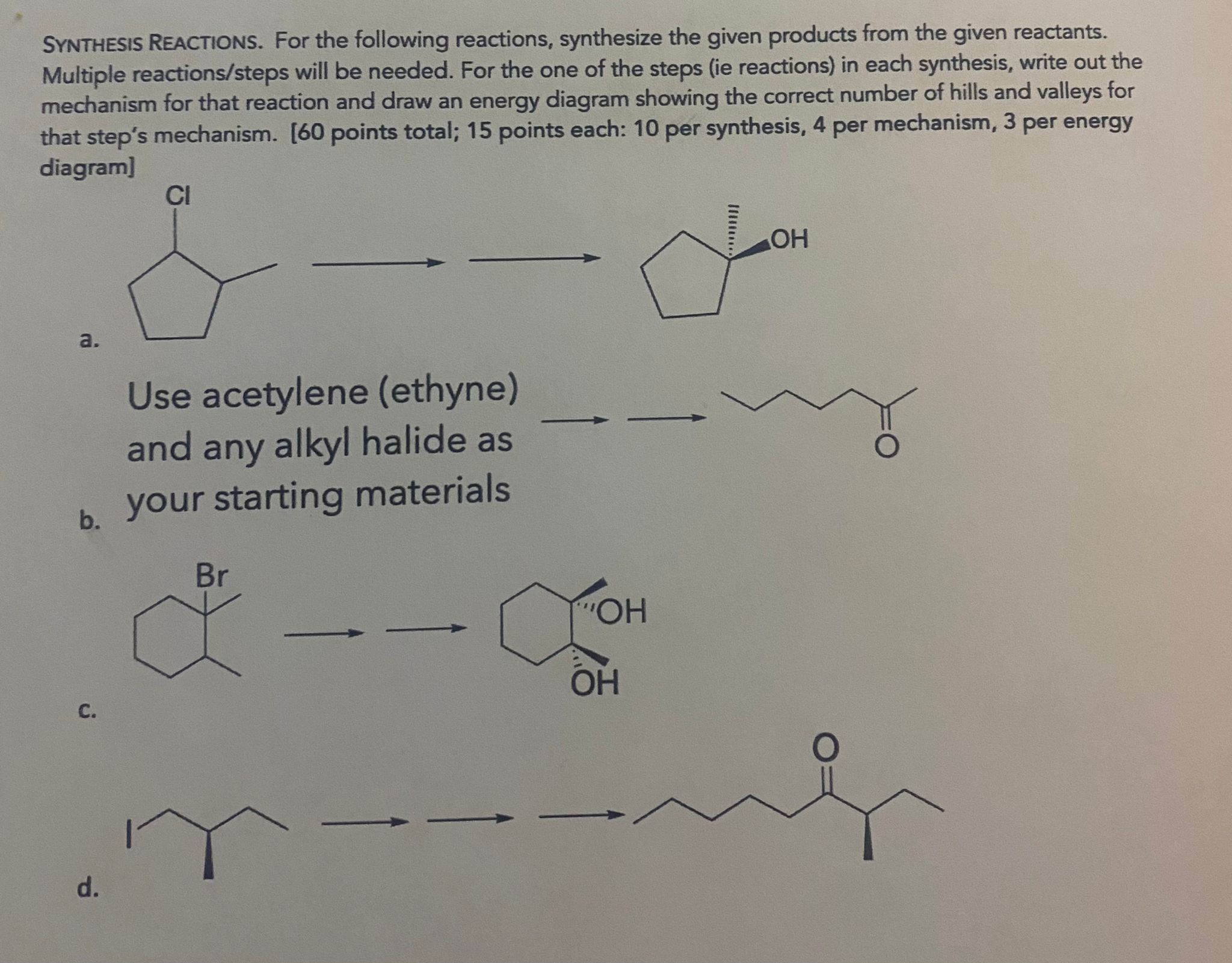 Solved SYNTHESIS REACTIONS. For the following reactions, | Chegg.com