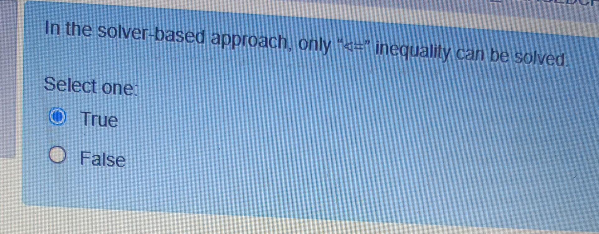 Solved In the solver-based approach, only Solved In the solver-based approach, only