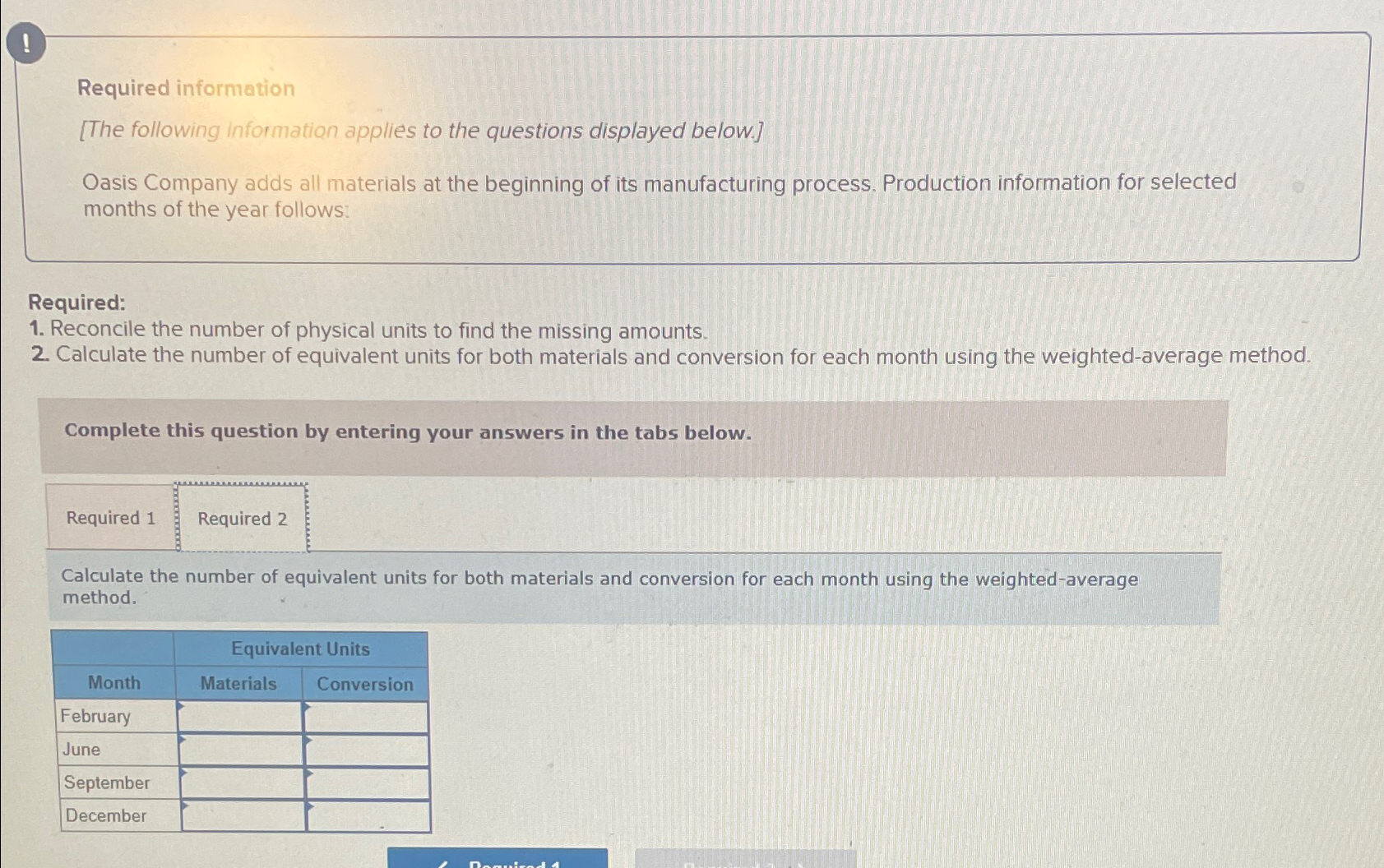 1. ﻿Calculate the number of equivalent units for both | Chegg.com