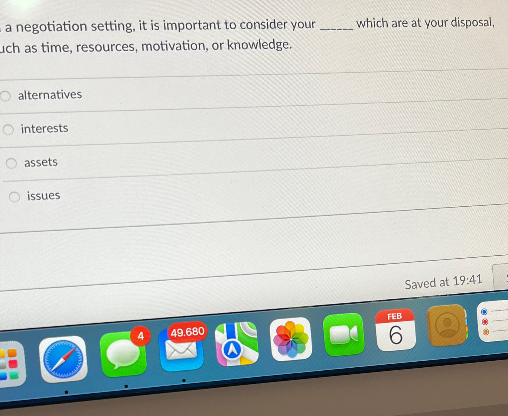 Solved a negotiation setting, it is important to consider | Chegg.com