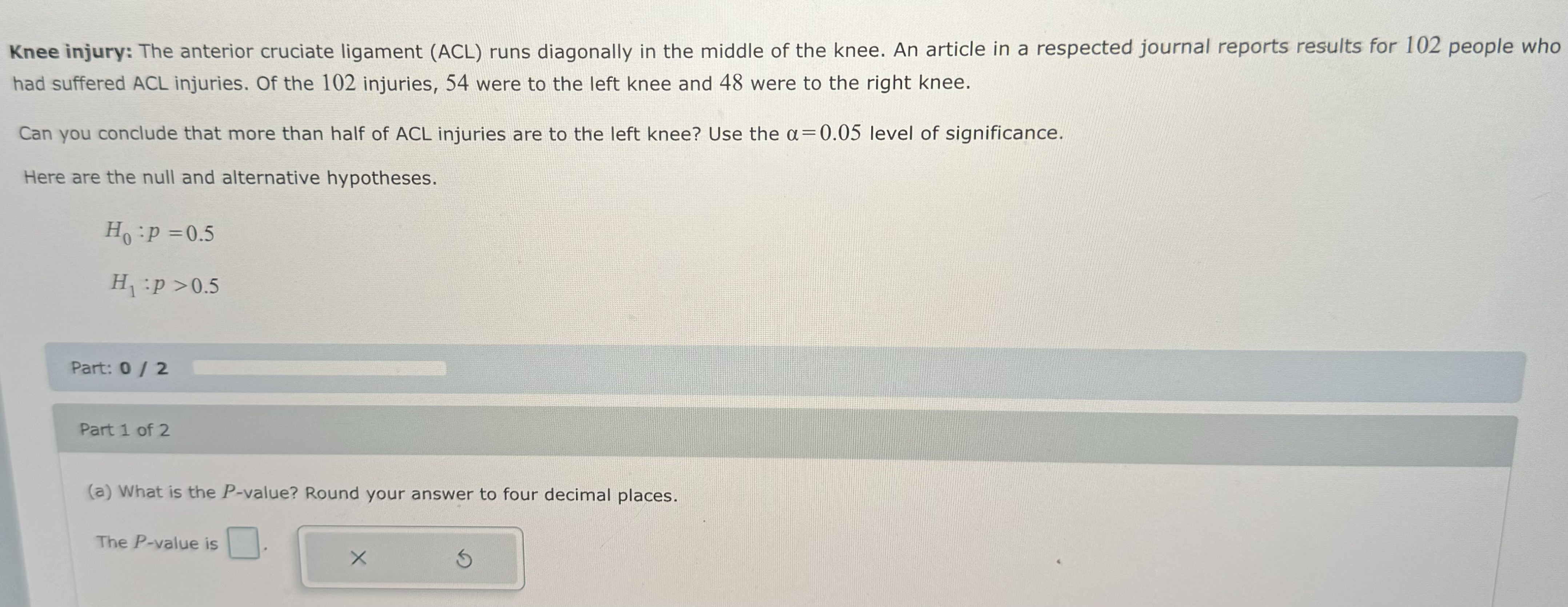 Solved Knee injury: The anterior cruciate ligament (ACL) | Chegg.com