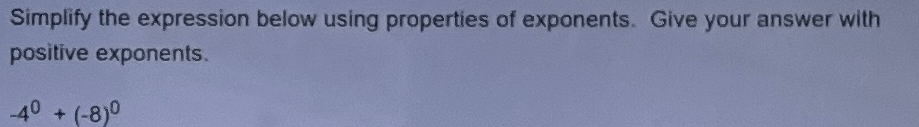 Solved Simplify the expression below using properties of | Chegg.com