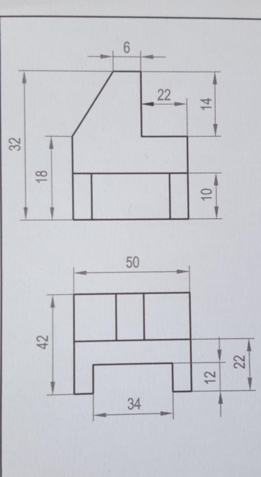 Solved Draw the dimetric perspective of the object whose | Chegg.com