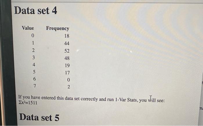 Solved Data set 6 on the Data Sheet shows a frequency table | Chegg.com