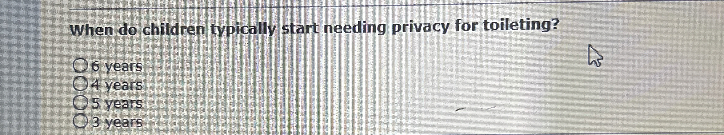 Solved When do children typically start needing privacy for | Chegg.com