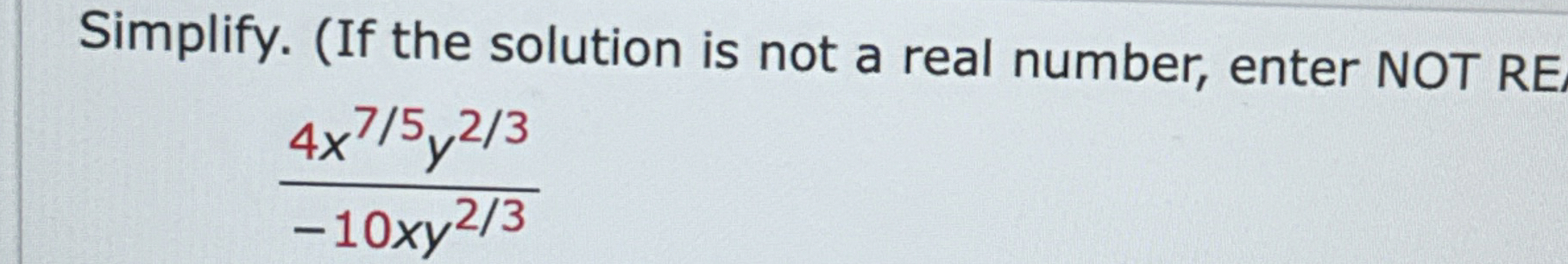 Solved Simplify. (If the solution is not a real number, | Chegg.com