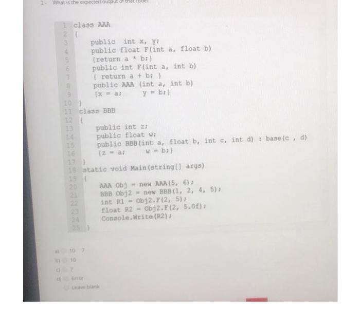 Solved here any Syntax Error(s) in this code? class YYY | Chegg.com