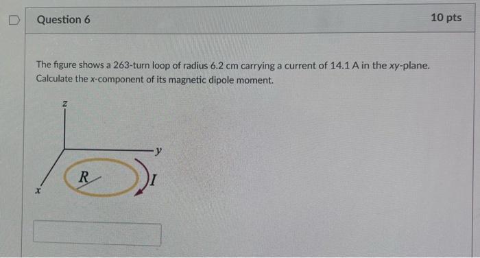 Solved The figure shows a 263-turn loop of radius 6.2 cm | Chegg.com