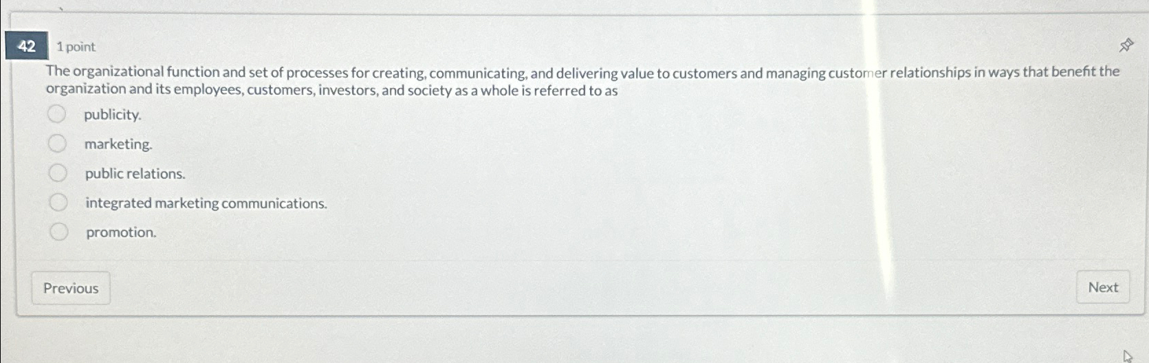 Solved 1 ﻿pointThe organizational function and set of | Chegg.com