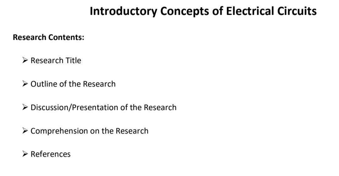 Solved Introductory Concepts of Electrical Circuits Research | Chegg.com
