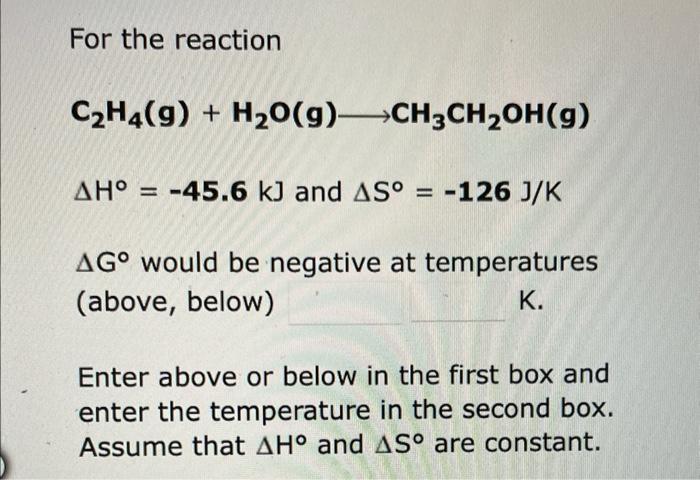 Solved For the reaction CH4( g)+H2O(g) 3H2( g)+CO(g) ΔH∘=206 | Chegg.com