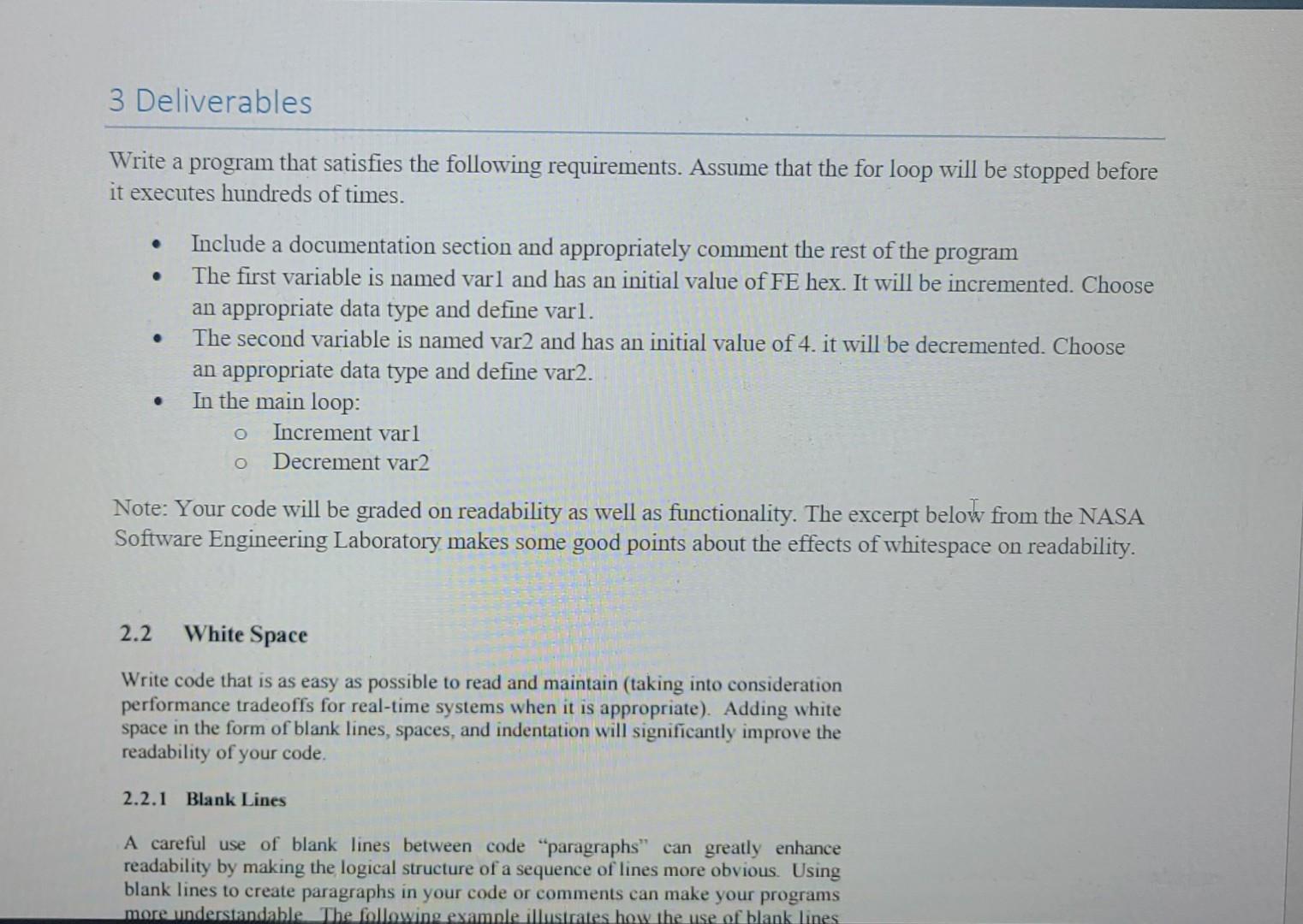 Solved Write a program that satisfies the following | Chegg.com