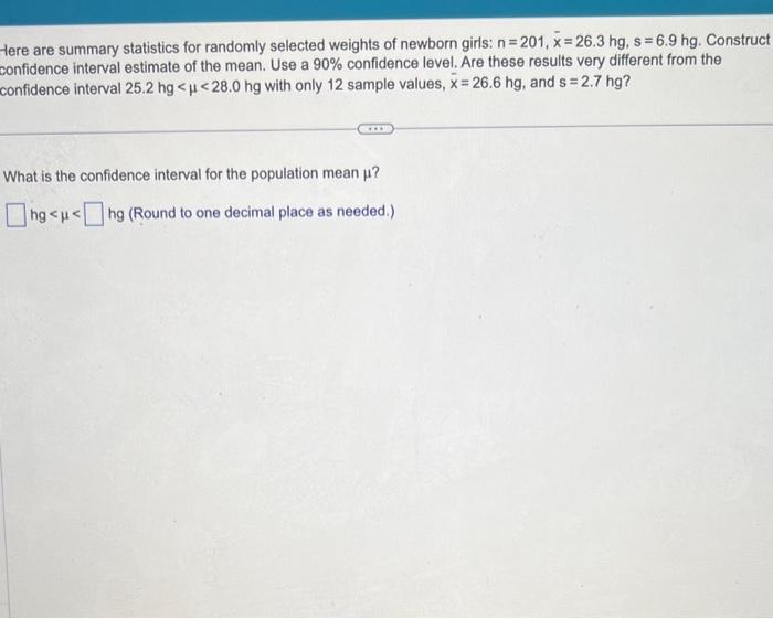 Solved Here are summary statistics for randomly selected | Chegg.com