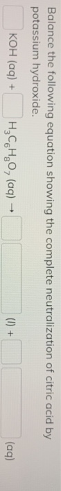 Solved Balance the following equation showing the complete | Chegg.com