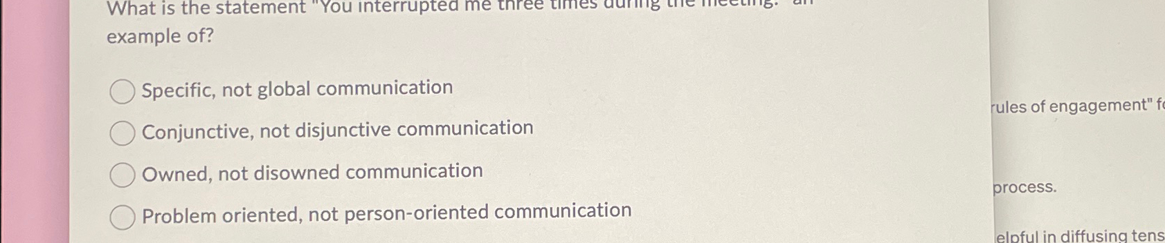 Solved What is the statement "You interrupted me example | Chegg.com