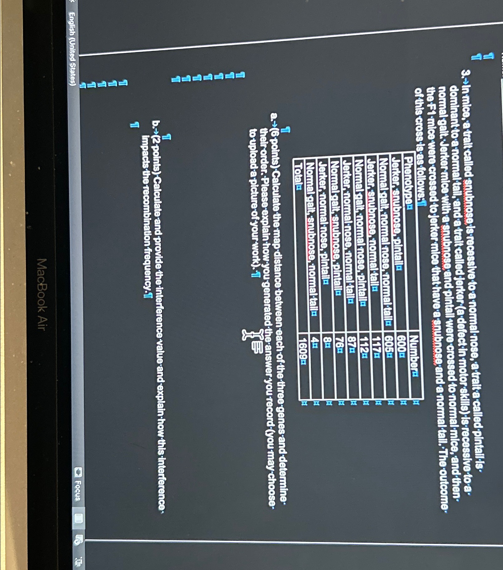 Solved II3. → ﻿In mice, a trali called snybnoseds recessive | Chegg.com