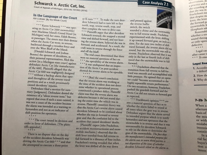 Solved Using the Sample Case Briefs provided and Appendix A | Chegg.com