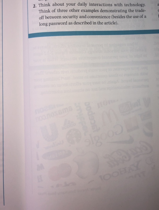 Solved 2. Think about your daily interactions with | Chegg.com