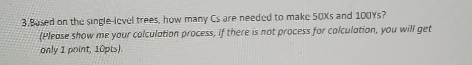 Solved 3.Based on the single-level trees, how many Cs are | Chegg.com