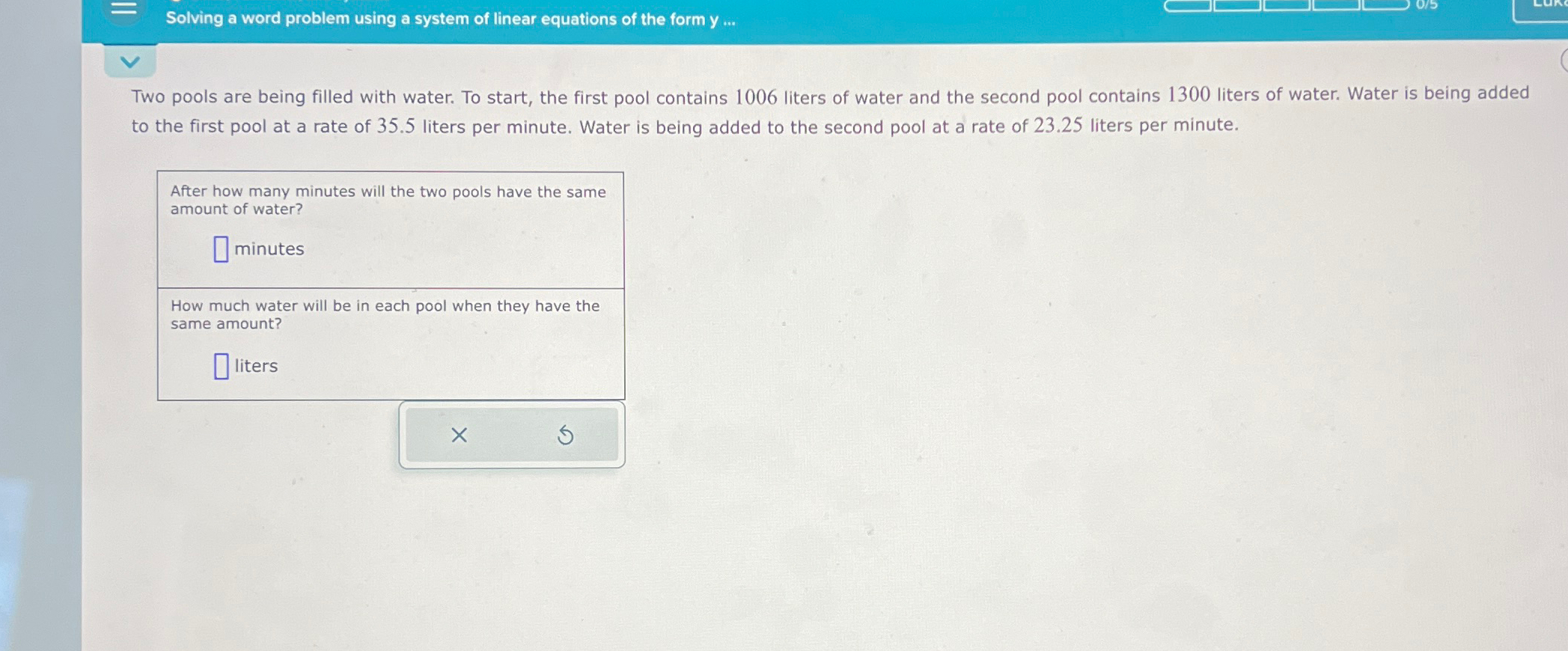 Solved Solving a word problem using a system of linear | Chegg.com