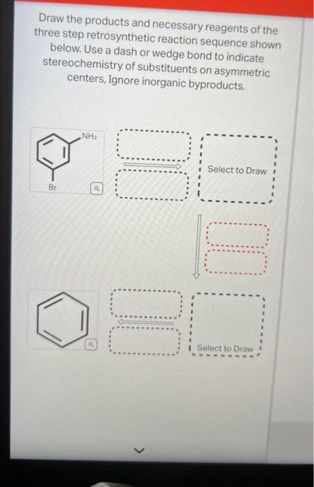 Solved Draw the products and necessary reagents of the three | Chegg.com