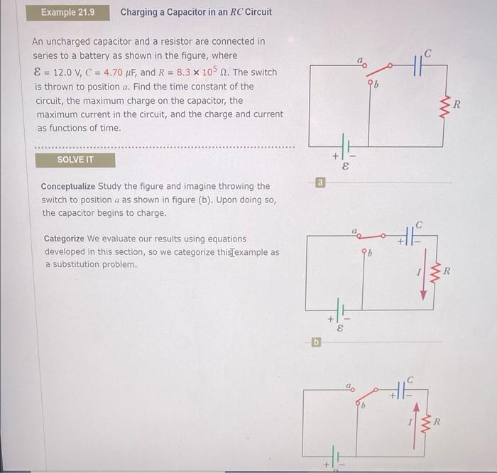 Solved Charging a Capacitor in an RC Circuit An uncharged | Chegg.com
