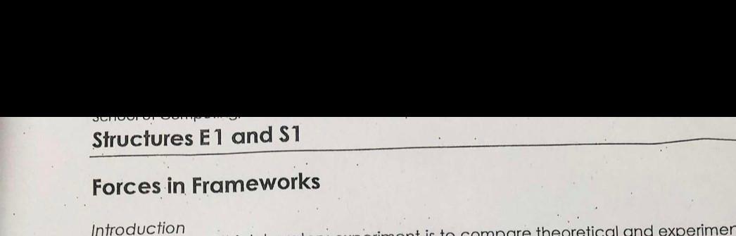 Solved Structures E 1 and S1 Forces in Frameworks | Chegg.com