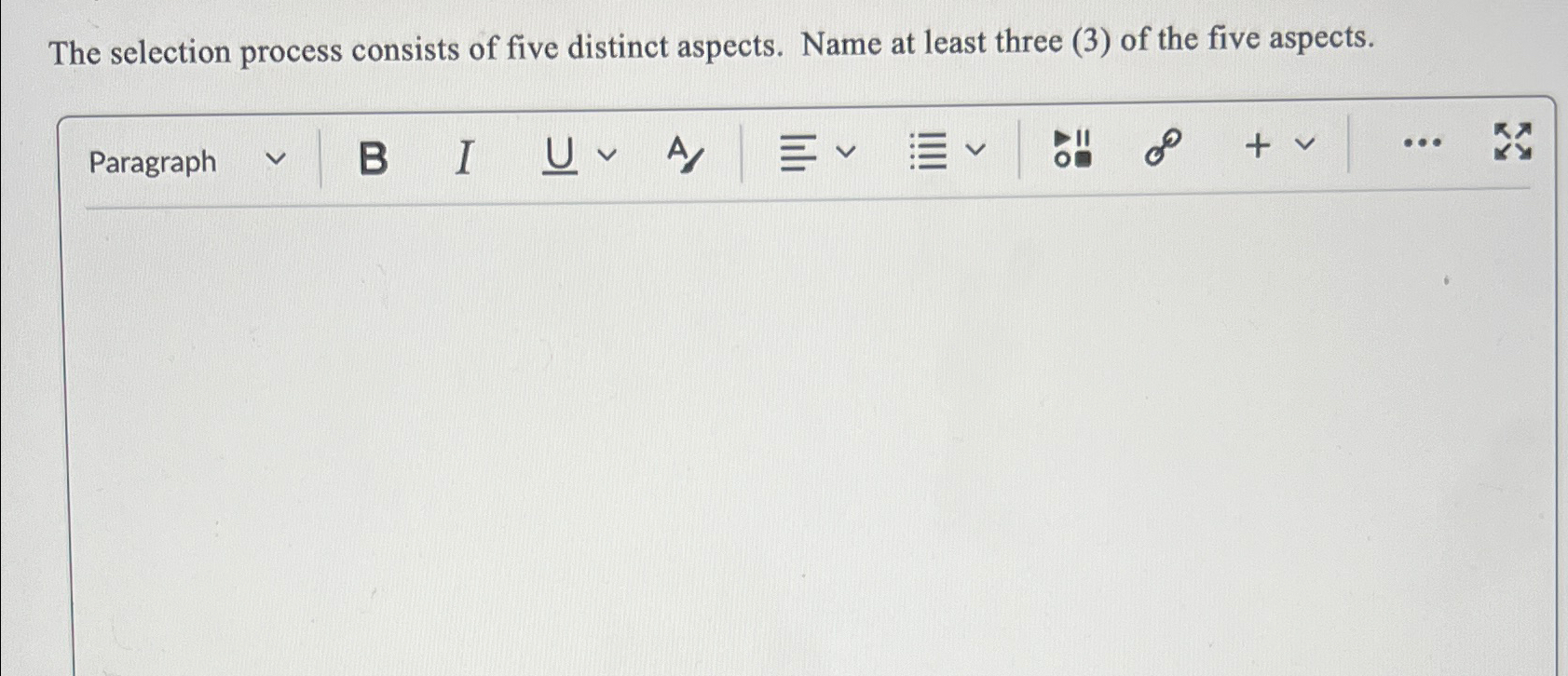 Solved The selection process consists of five distinct | Chegg.com