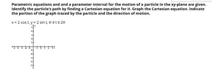 Solved Parametric equations and and a parameter interval for | Chegg.com