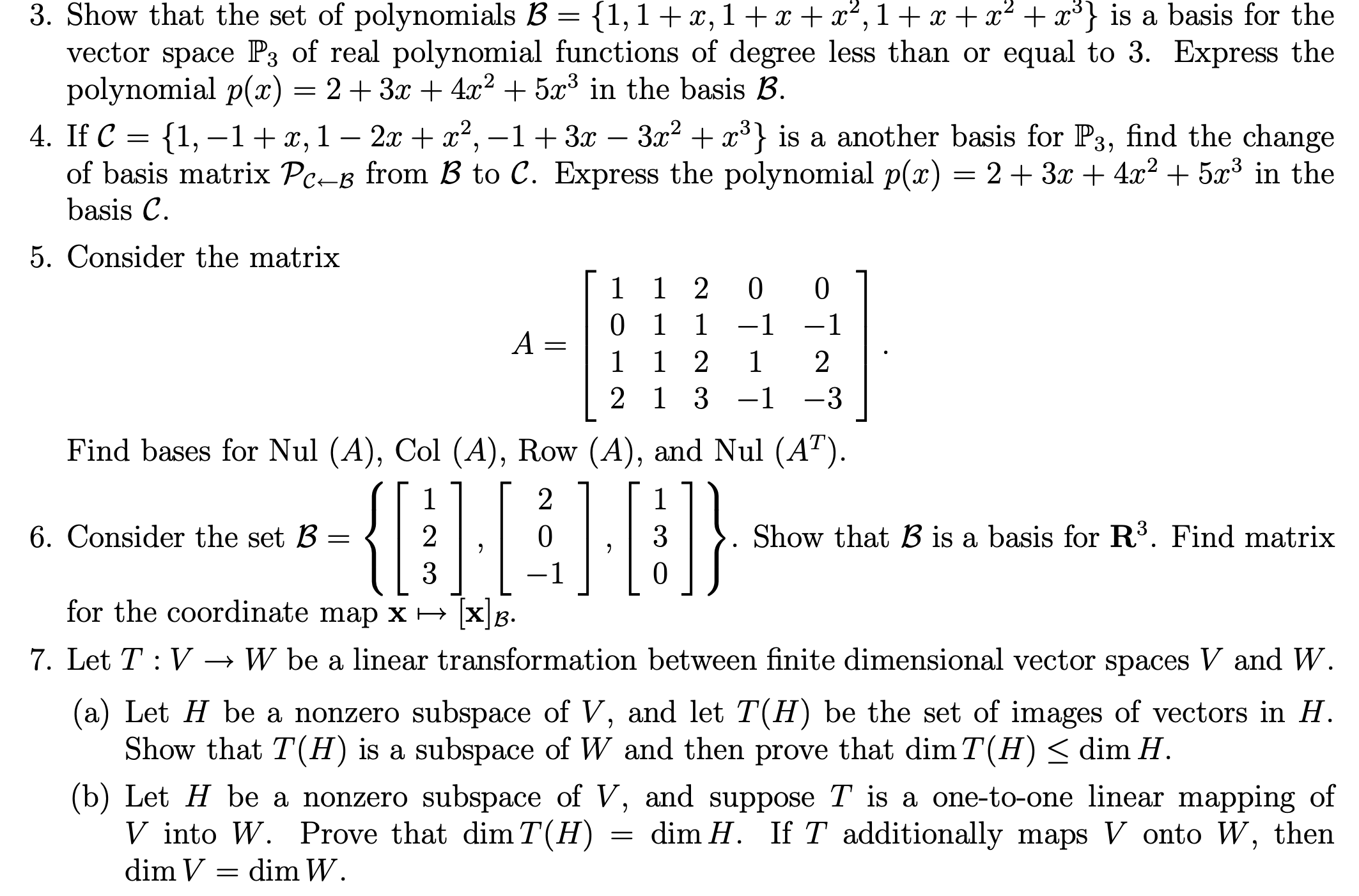Solved Show that the set of polynomials | Chegg.com