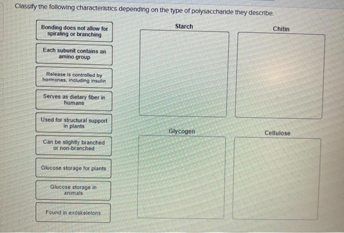 Solved Classify the following characteristics depending on | Chegg.com