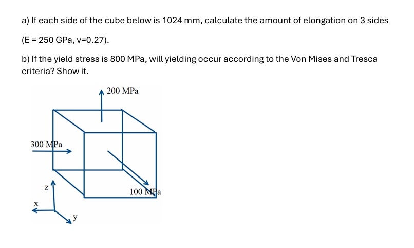 Solved by an EXPERT a) ﻿If each side of the cube below is 1024 ﻿mm , | Chegg.com