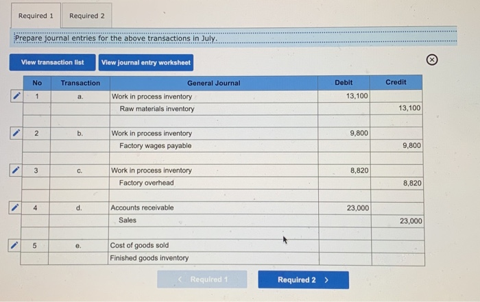 Solved Exercise 15-5 Manufacturing cost flows LO P1, P2, P3 | Chegg.com