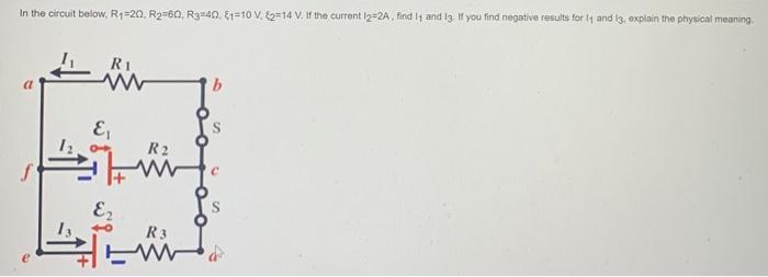Solved In the circuit below, R1=2Ω,R2=6Ω,R3=4Ω,ξ1=10 V,k2=14 | Chegg.com