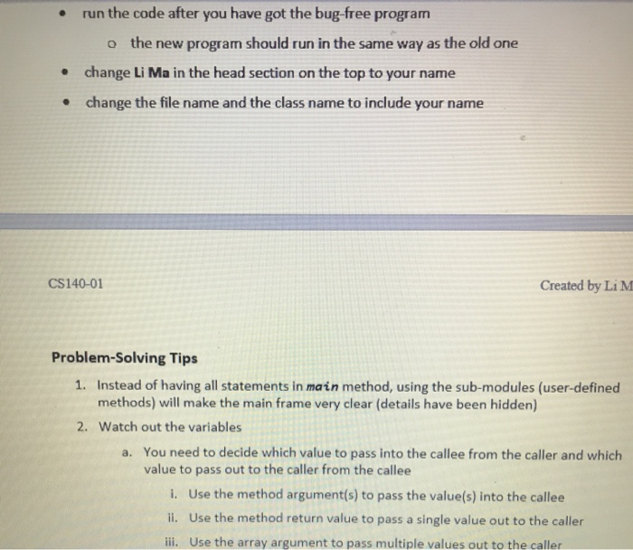 o by using return value Problem Description Modify | Chegg.com
