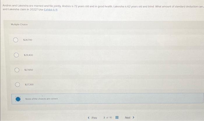 Solved Andres and Lakeisha are married and file jointly. | Chegg.com