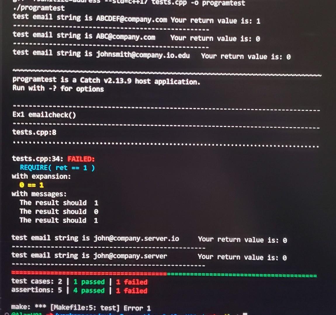 Solved Validate the email account We will make a program | Chegg.com