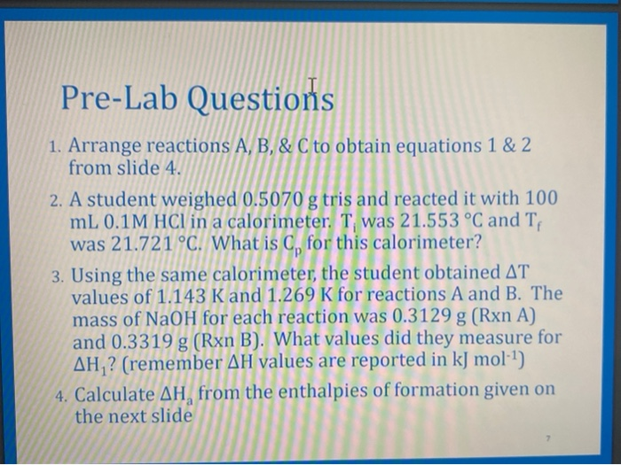 Pre Lab Questions 1 Arrange Reactions A B C To Chegg pre-lab-questions-1-arrange-reactions-a-b-c-to-chegg