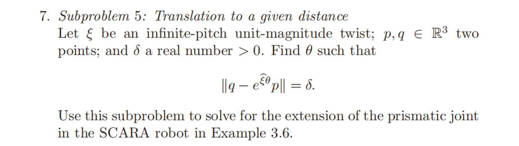 Solved Subproblem 5: Translation to a given distanceLet \xi | Chegg.com