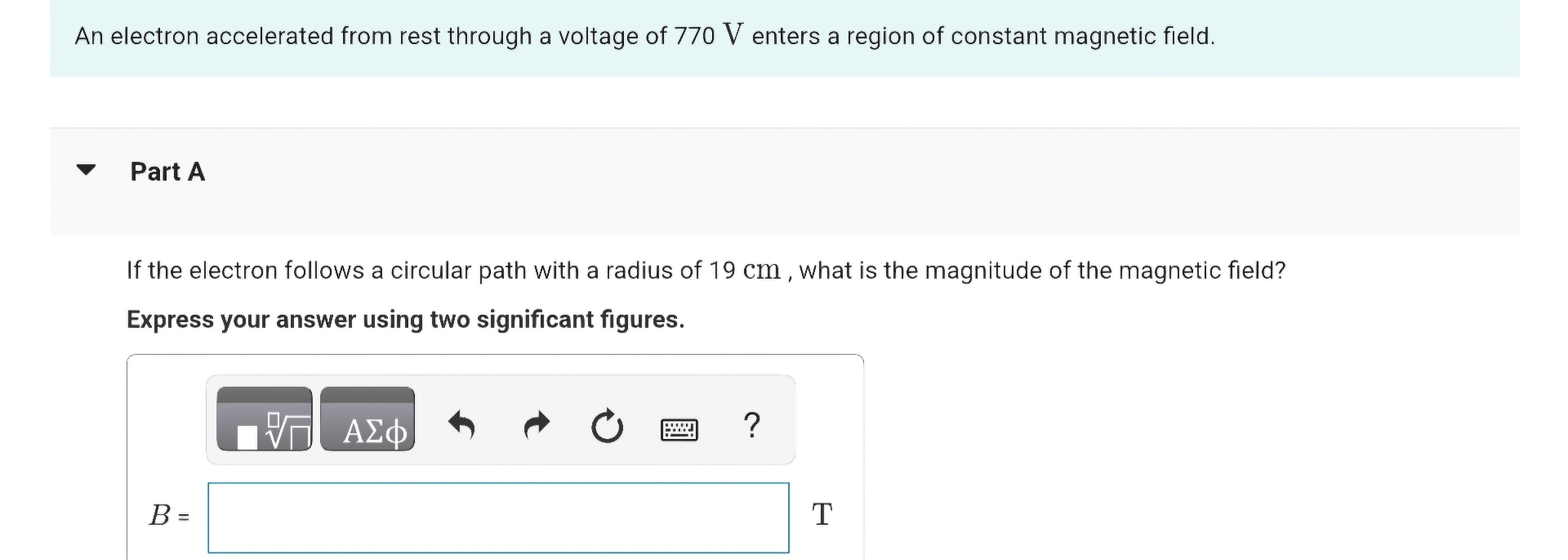 [solved] An Electron Accelerated From Rest Through A Voltag
