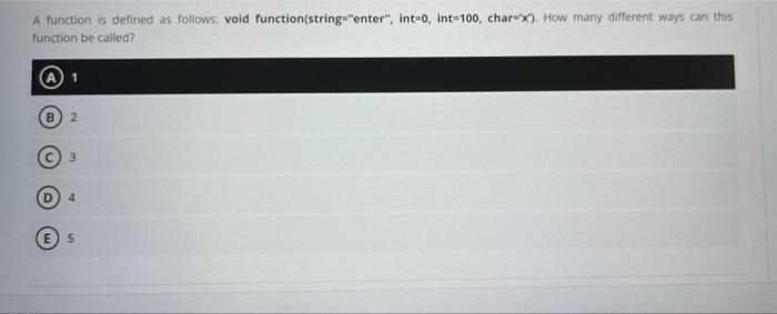 Solved A function is defined as follows: void | Chegg.com