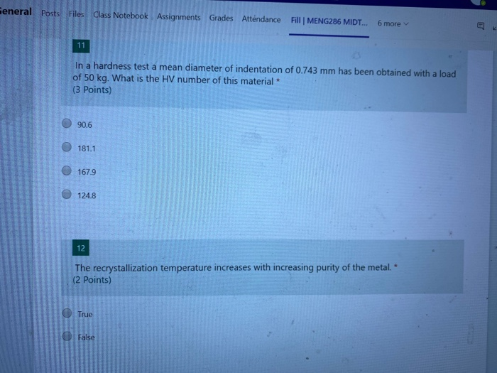 Solved General Posts Files Class Notebook Assignments Grades | Chegg.com