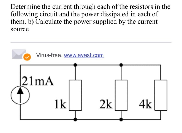 Solved Determine The Current Through Each Of The Resistors