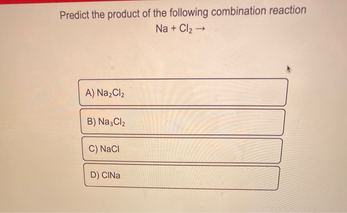 Solved Predict the product of the following combination | Chegg.com