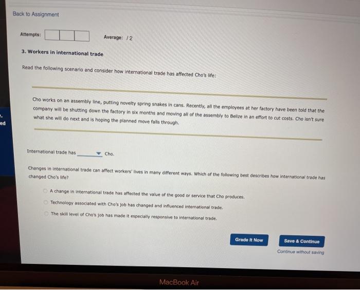 Solved Back to Assignment Attempts: Average: 12 3. Workers | Chegg.com